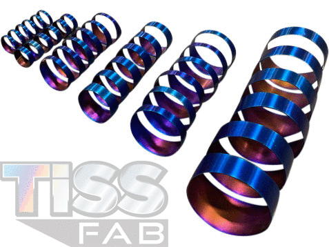 Blue Colored Titanium Pieces – TiSS Fab