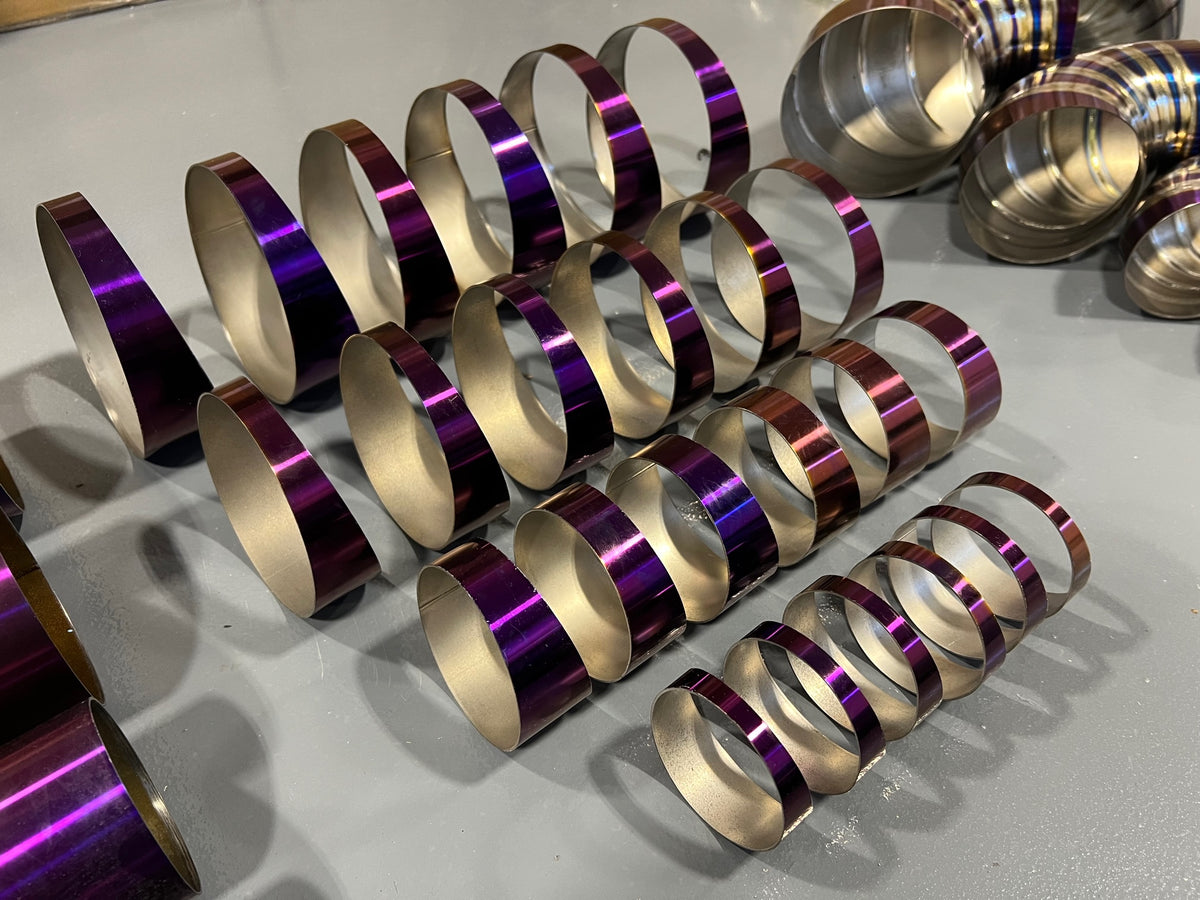 PURPLE Titanium Pie Cuts - 6 pcs for 90* bend - Loose Radius – TiSS Fab